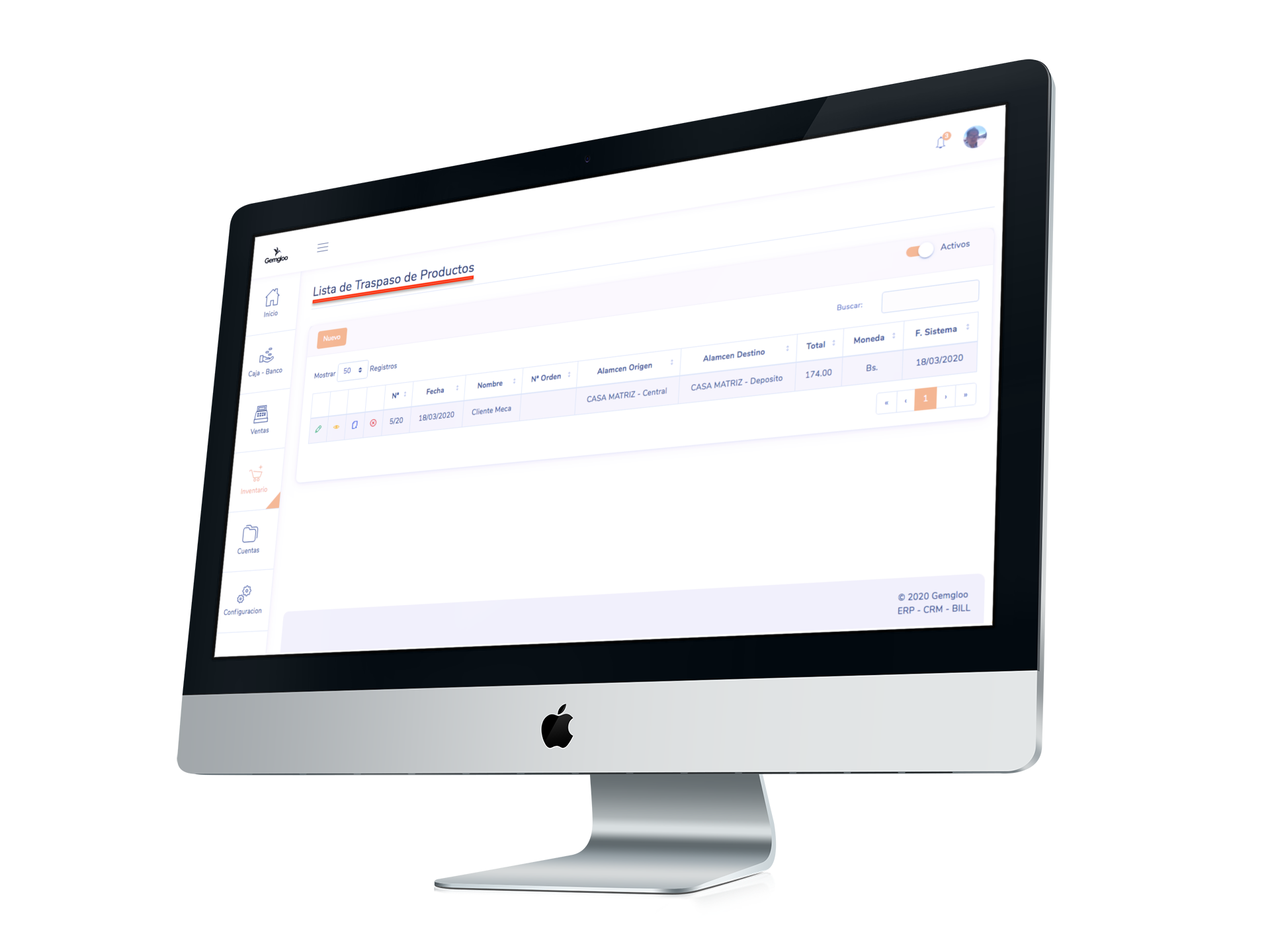 Inicio - Gemgloo Sistema Contable y Administrativo